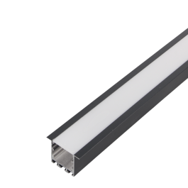Meshkati مجرى ألمنيوم أسود مع غطاء5 سم وعمق3.5 سم
